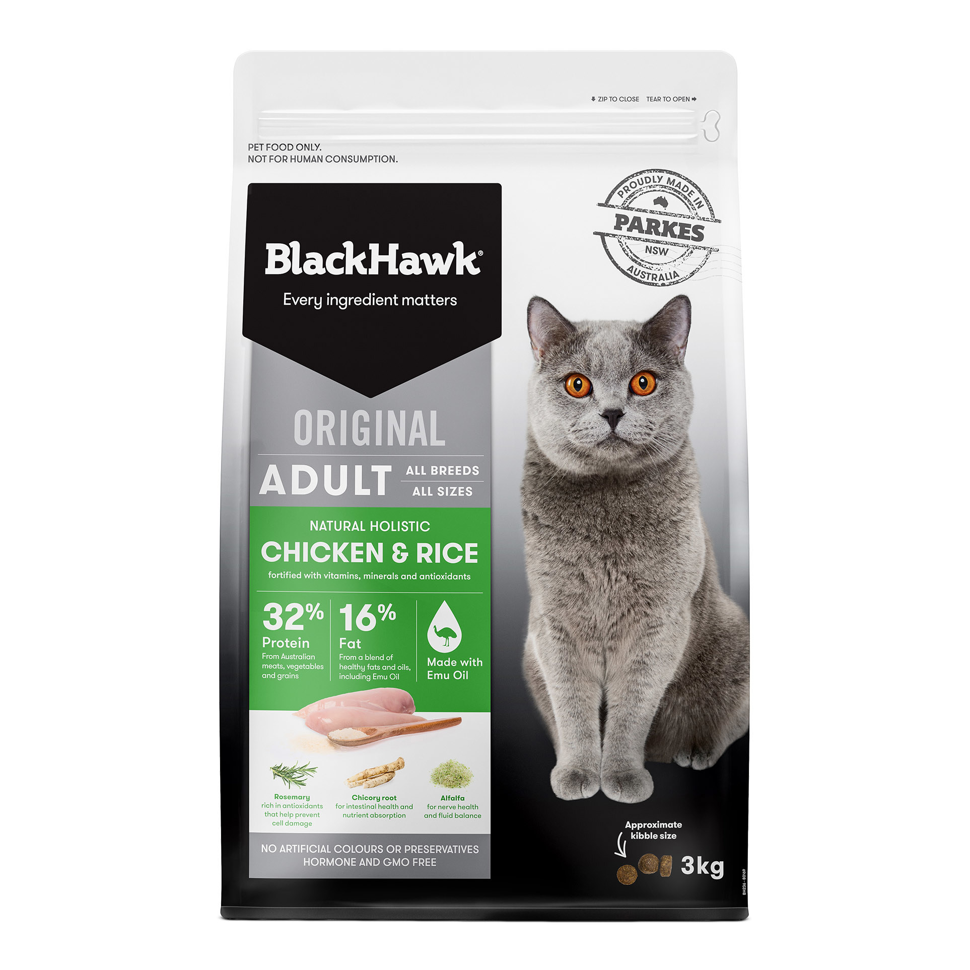 Black Hawk Cat Chicken & Rice – Pet Zone Woodville